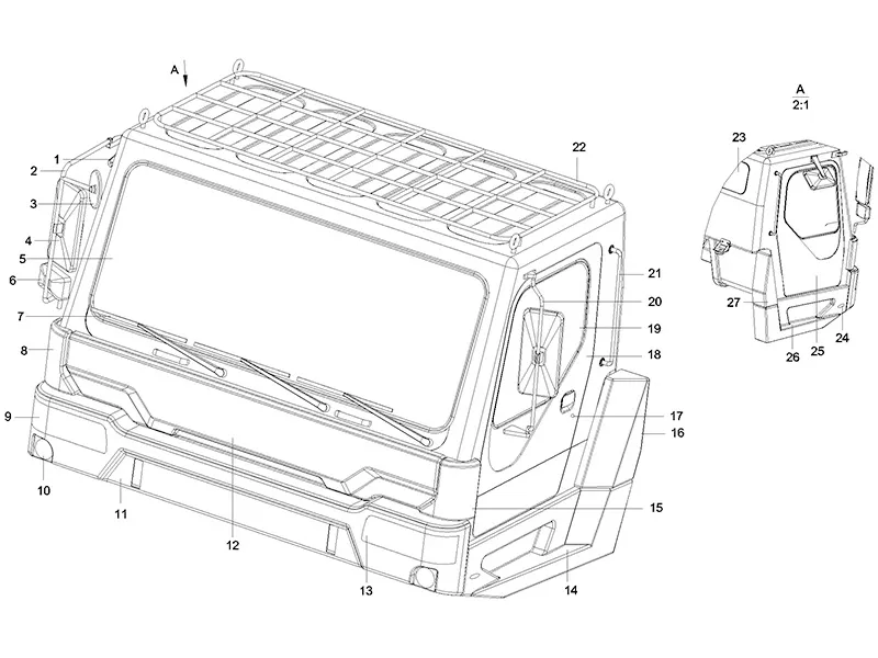 Sany Cab Assy-Operator- QY50CS93 CATALOG